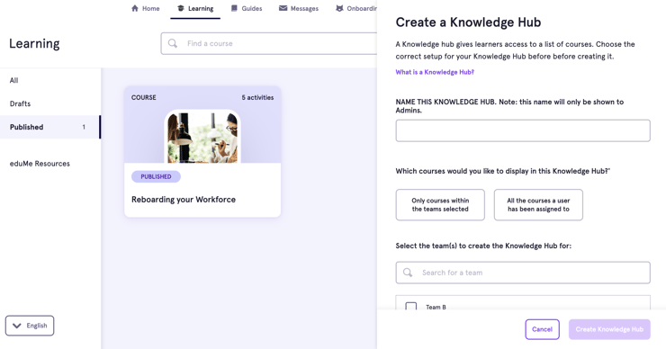 Building Knowledge Hub with Proof of Concept Method