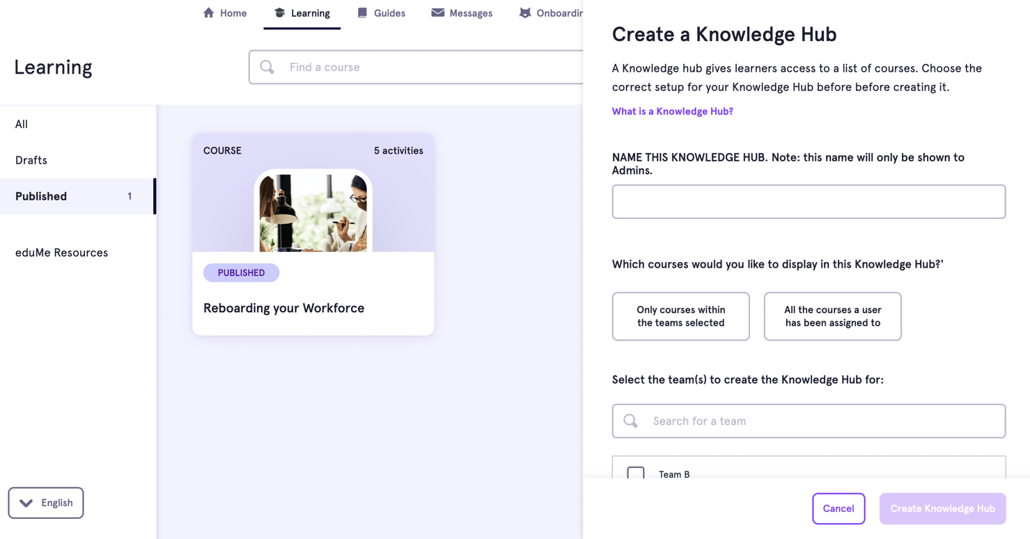 Building Knowledge Hub with Proof of Concept Method